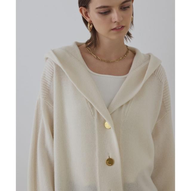 グレースコンチネンタル（GRACE CONTINENTAL）/ウールフードニットカーディガン