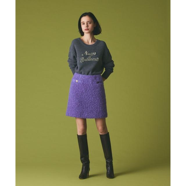 グレースコンチネンタル（GRACE CONTINENTAL）/リングウールミニスカート