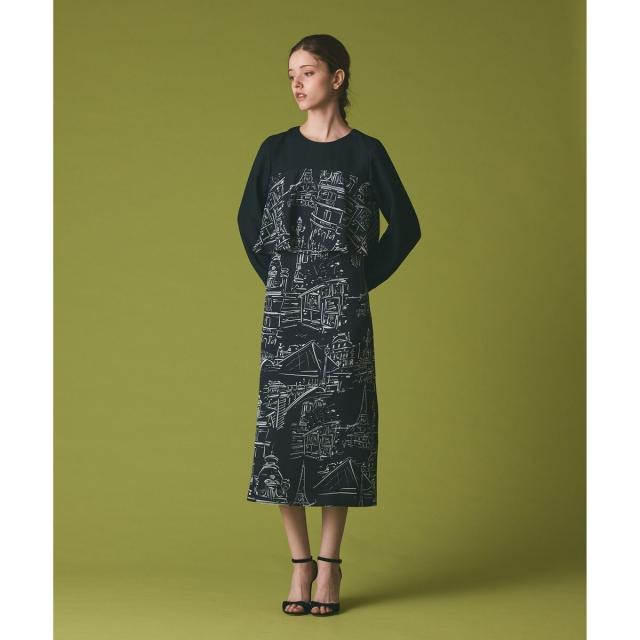 グレースコンチネンタル（GRACE CONTINENTAL）/プリントコンビドレス