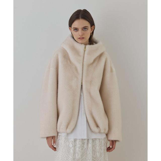 グレースコンチネンタル（GRACE CONTINENTAL）/フェイクミンクフードジャケット