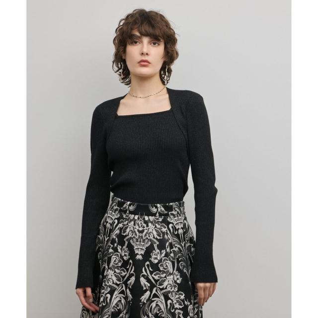 グレースコンチネンタル（GRACE CONTINENTAL）/スクエアリブニットトップ