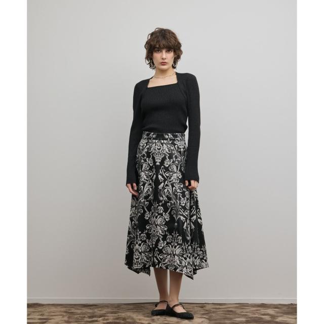 グレースコンチネンタル（GRACE CONTINENTAL）/オーナメントジャガードハンカチヘムスカート