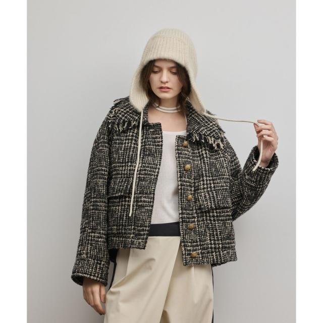 【NEW】グレースコンチネンタル（GRACE CONTINENTAL）/パディングツイードジャケット