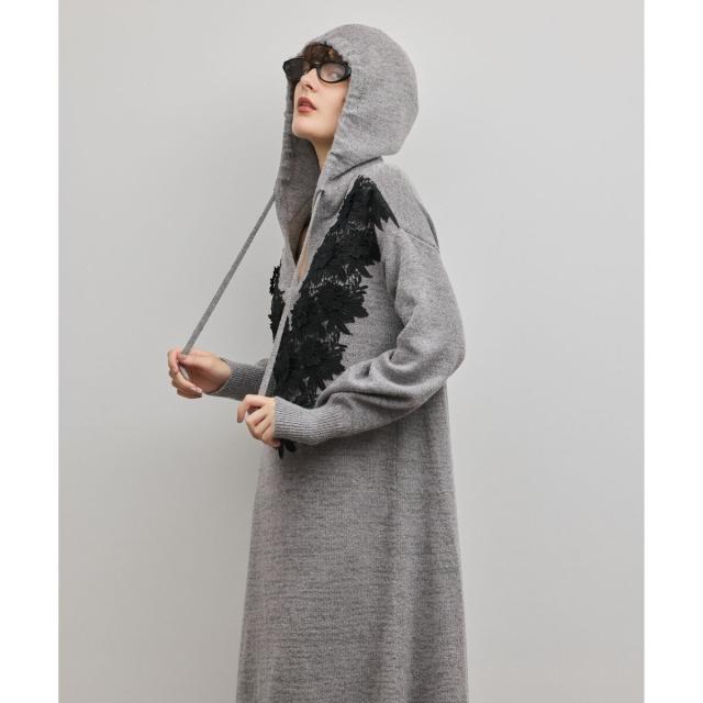 【NEW】グレースコンチネンタル（GRACE CONTINENTAL）/ケミカルレースニットワンピース