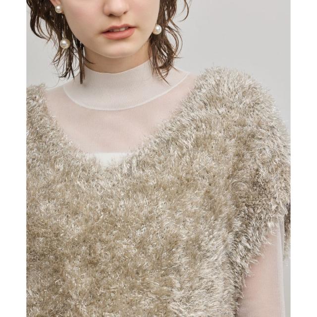 【NEW】グレースコンチネンタル（GRACE CONTINENTAL）/ラメフェザーベスト