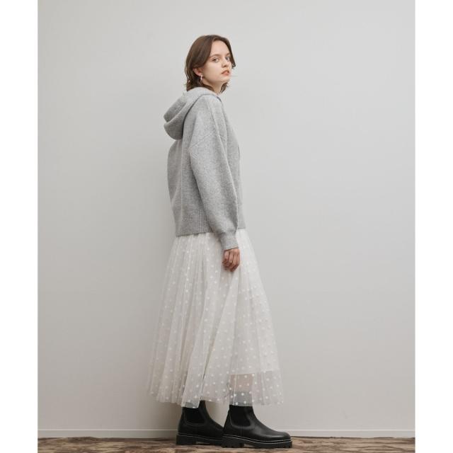 【NEW】グレースコンチネンタル（GRACE CONTINENTAL）/フロッキードットプリーツスカート
