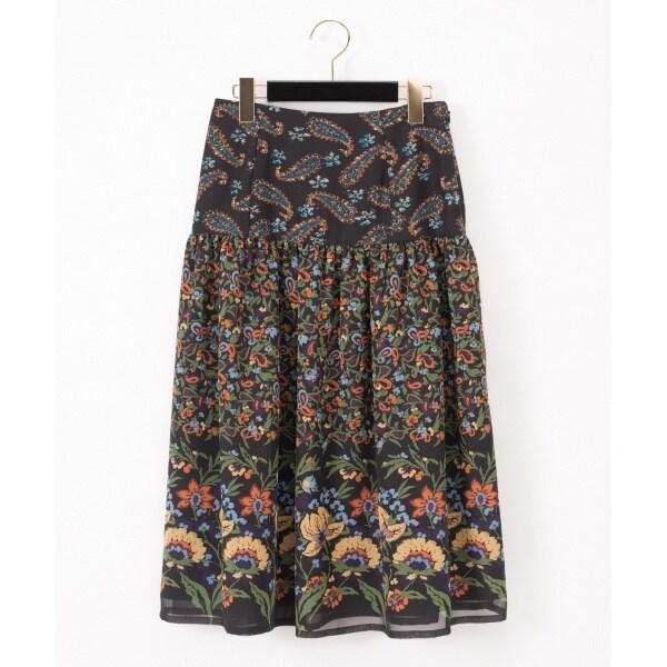 グレースコンチネンタル（GRACE CONTINENTAL）/ペイズリーコンビスカート