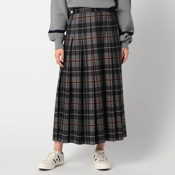 グランドパーク（Grand PARK）/チェック柄 タックロングスカート