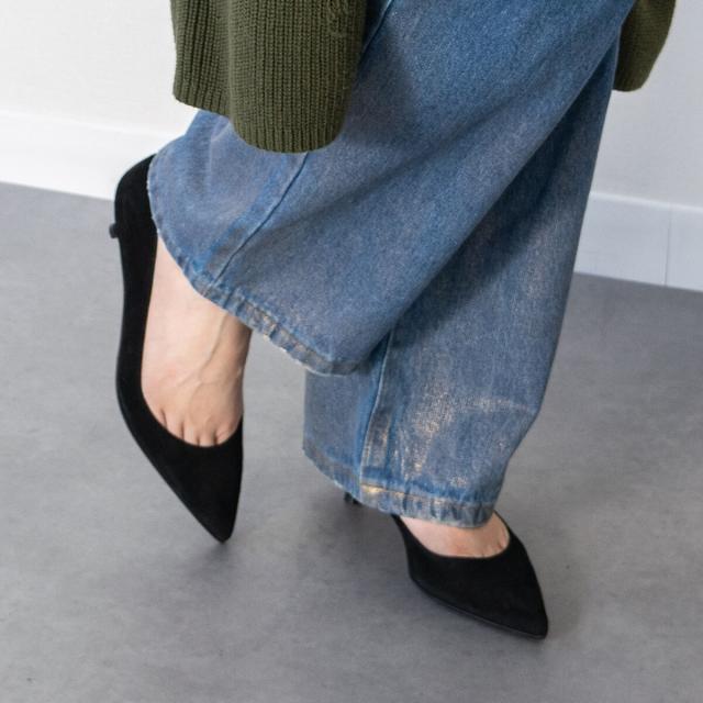 ファビオ ルスコーニ（FABIO RUSCONI）/FABIO RUSCONI◆4．5cmヒール◆ポインテッドトウミドルヒールパンプス