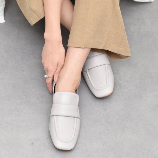 ファビオ ルスコーニ（FABIO RUSCONI）/FABIO RUSCONI◆1cmヒール◆スクエアトウフラットローファー