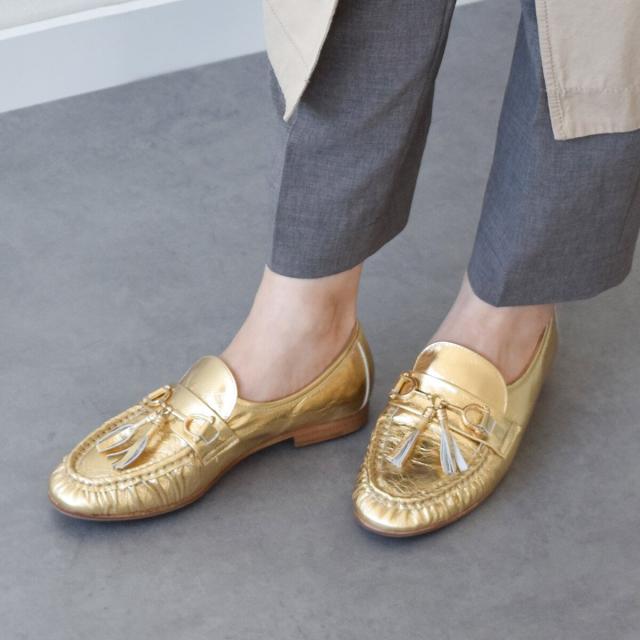 ファビオ ルスコーニ（FABIO RUSCONI）/FABIO RUSCONI◆ラウンドトウビットタッセルローファー