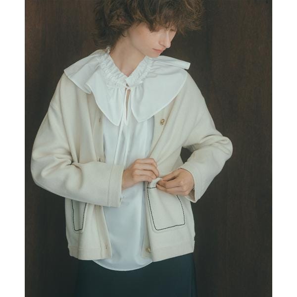 エヌ ナチュラルビューティーベーシック（N．Natural Beauty Basic*）/ミドル丈ニットジャケット