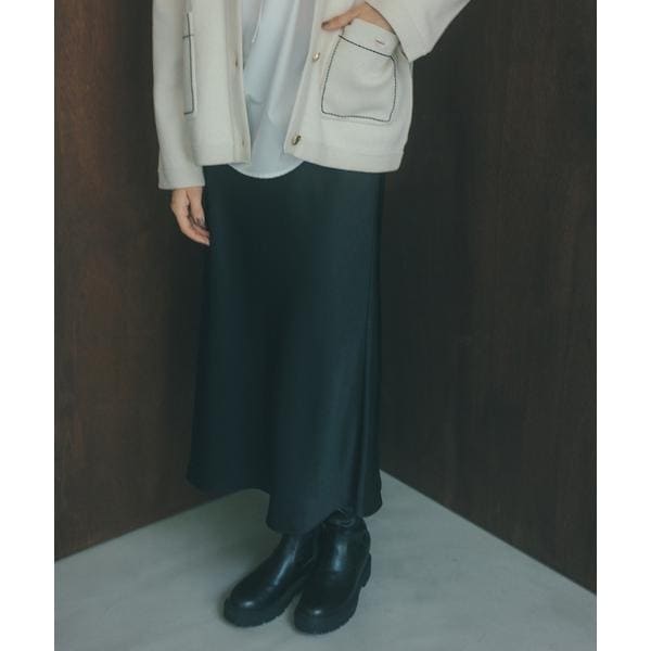 エヌ ナチュラルビューティーベーシック（N．Natural Beauty Basic*）/サテンナロースカート