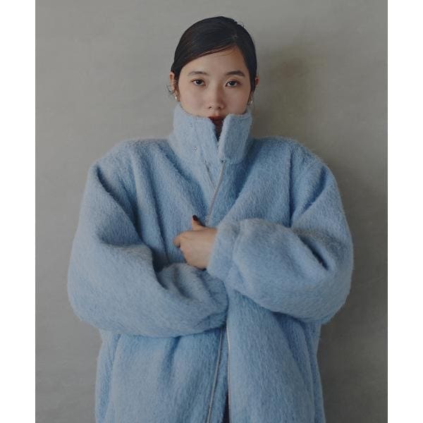 エヌ ナチュラルビューティーベーシック（N．Natural Beauty Basic*）/スタンドネックシャギーブルゾン