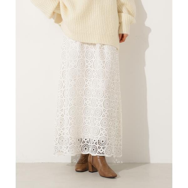 エヌ ナチュラルビューティーベーシック（N．Natural Beauty Basic*）/ヴィンテージライクレーススカート