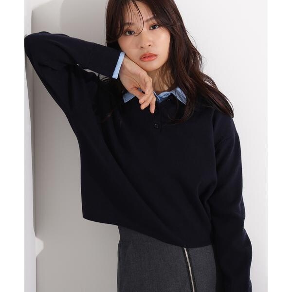 エヌ ナチュラルビューティーベーシック（N．Natural Beauty Basic*）/シャツレイヤードニット