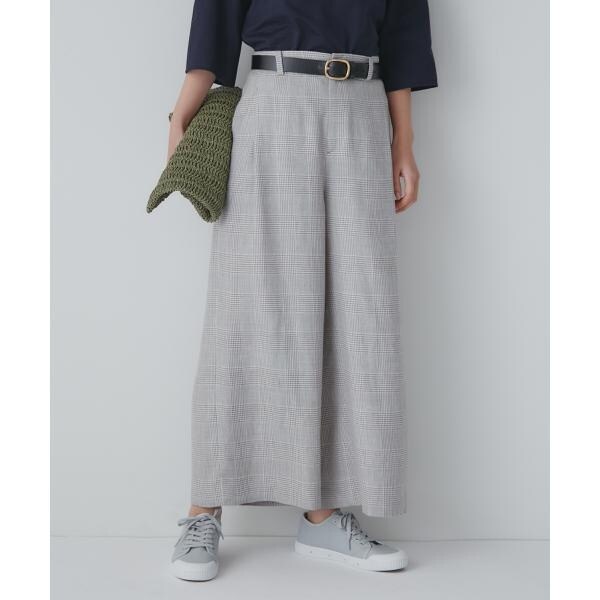 ヒューマンウーマン（human woman）/◆ＰＥレーヨンリネンセミワイドパンツ