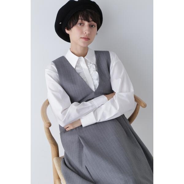 ヒューマンウーマン（HUMAN WOMAN）/◆フロントフリルブラウス