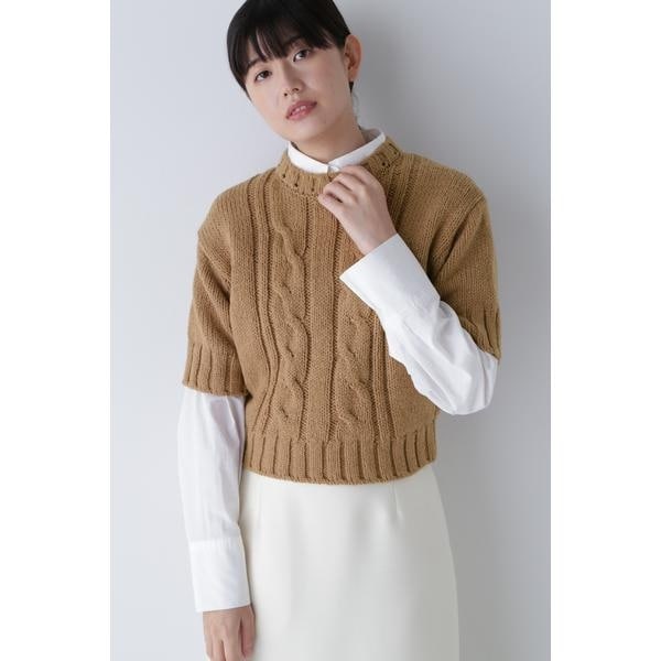 ヒューマンウーマン（HUMAN WOMAN）/◆ハーフスリーブ　ブークレニットプルオーバー
