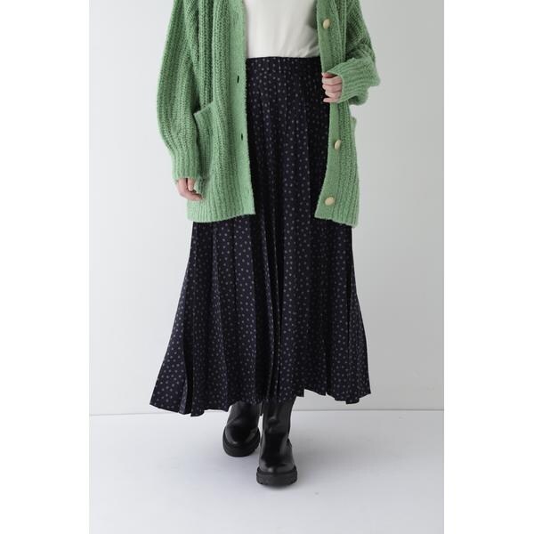 ヒューマンウーマン（human woman）/◆デシンドットプリントアコーディオンプリーツスカート