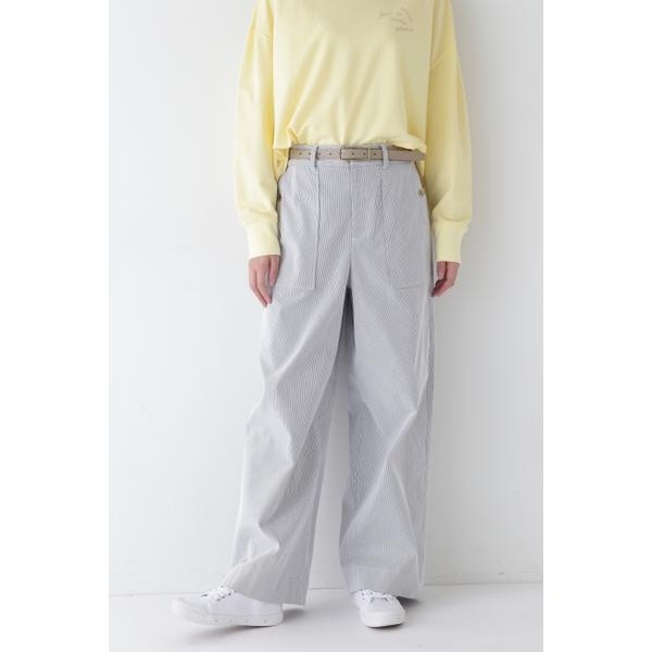 ヒューマンウーマン（human woman）/◆コードストレッチベイカーセミワイドパンツ