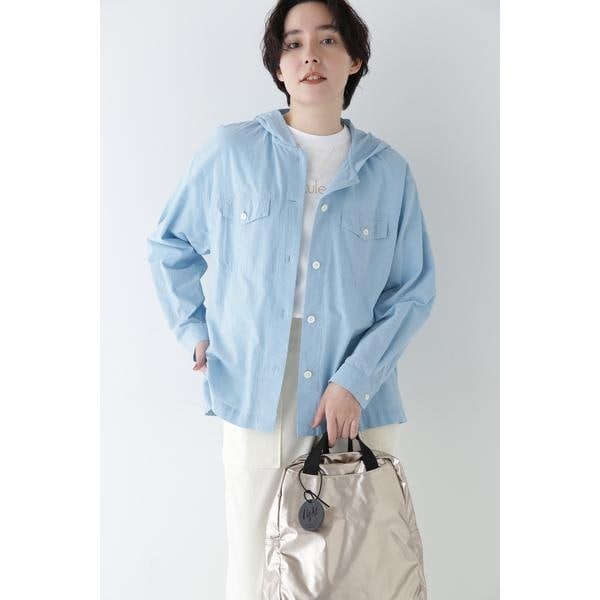 ヒューマンウーマン（human woman）/◆製品染めフーディーブラウス