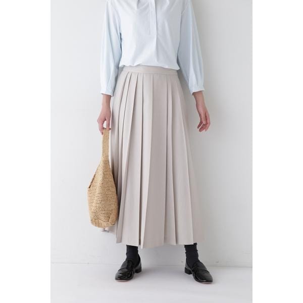 ヒューマンウーマン（human woman）/◆リネンライクブッチャーランダムプリーツスカート