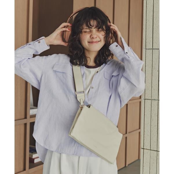 ヒューマンウーマン（human woman）/◆ハードマンリネンバンドカラーシャツブラウス