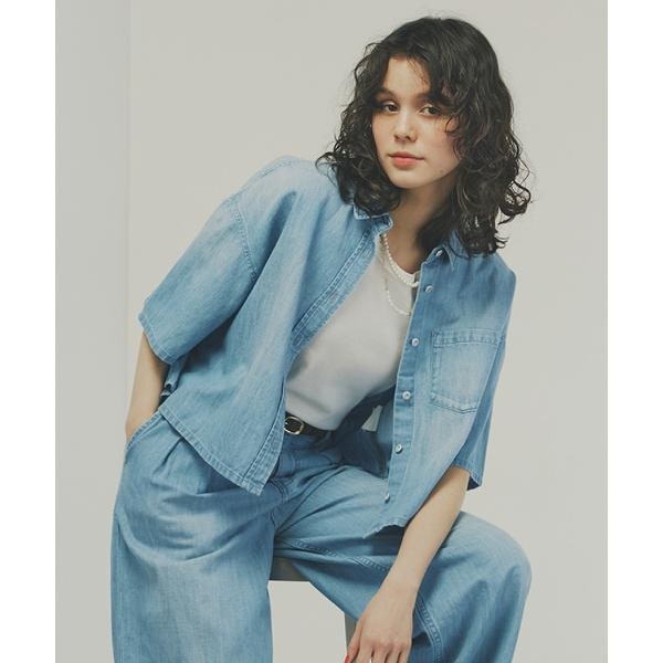 ヒューマンウーマン（human woman）/◆Healthy DENIM クロップド半袖デニムブラ