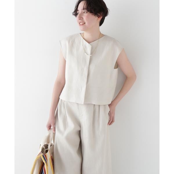 ヒューマンウーマン（human woman）/◆リネンボックスブラウス