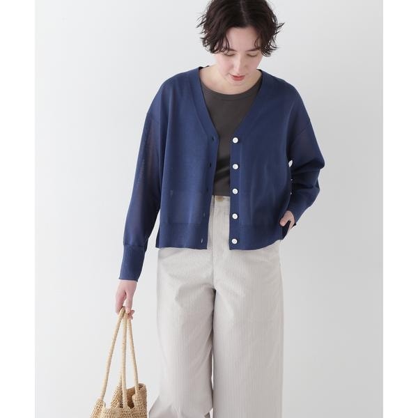 ヒューマンウーマン（human woman）/◆【ウォッシャブル】シアーハイゲージ長袖カーディガン