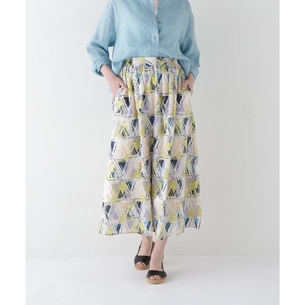 ヒューマンウーマン（human woman）/◆プリントギャザーフレアースカート