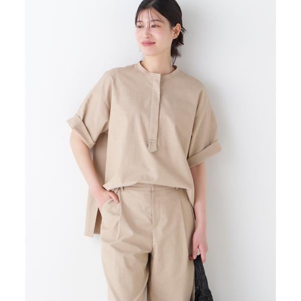 ヒューマンウーマン（human woman）/◆クールマックス混オーバーブラウス