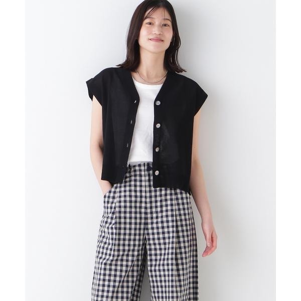 ヒューマンウーマン（human woman）/◆綿ナイロン鹿の子ジレ