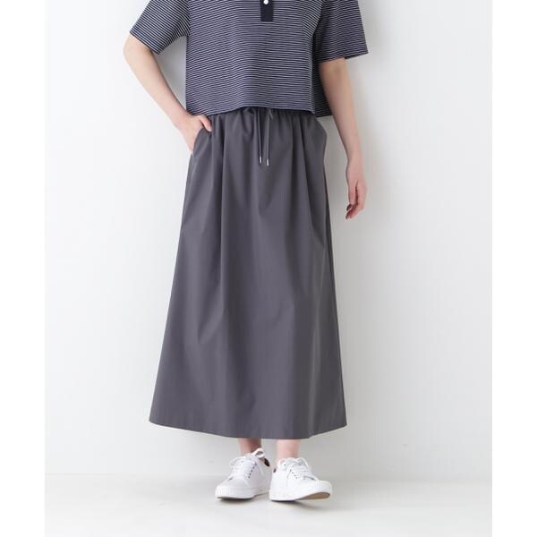 ヒューマンウーマン（human woman）/◆コットンポリエステルウェザードローストリングタックスカート