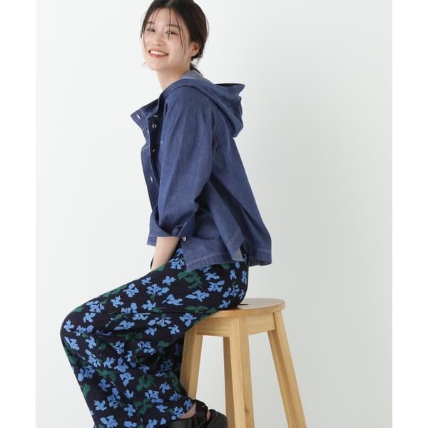 ヒューマンウーマン（human woman）/◆ライトオンスデニムフードブラウス