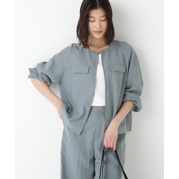 ヒューマンウーマン（human woman）/◆クルーネックショートブルゾン