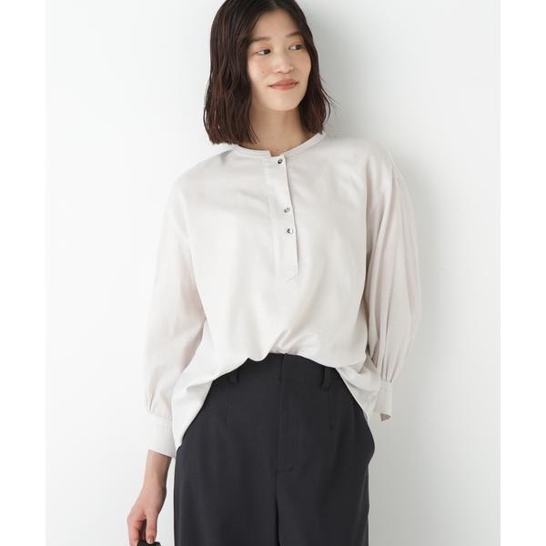 ヒューマンウーマン（human woman）/◆綿シルクスキッパーブラウス