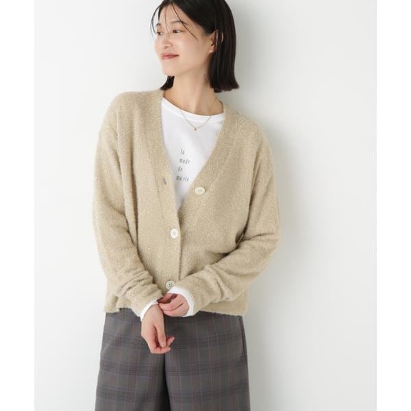 ヒューマンウーマン（human woman）/◆ラメシャギーＶネックカーディガン