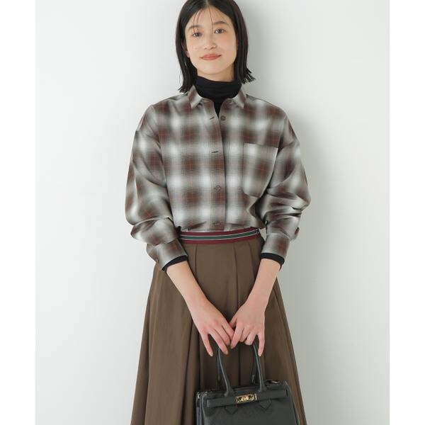 ヒューマンウーマン（human woman）/◆オンブレーチェックオーバーシャツ