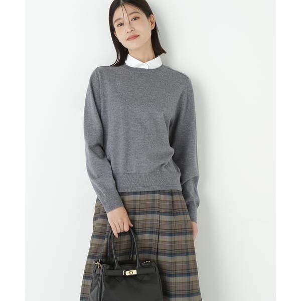 ヒューマンウーマン（human woman）/◆ウールコットンシャツカラーニット