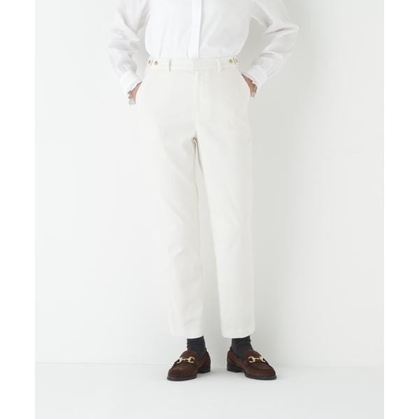 ヒューマンウーマン（human woman）/◆ピケスエードスリムストレートパンツ