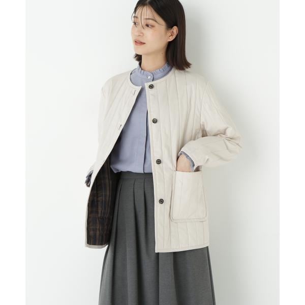 ヒューマンウーマン（human woman）/◆バーティカルキルティングノーカラージャケット