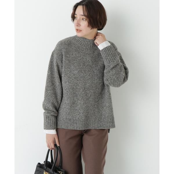ヒューマンウーマン（human woman）/≪洗える≫ウールローゲージＭＩＸヤーンハイネックプルオーバー