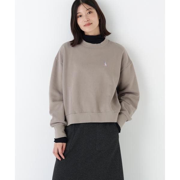 ヒューマンウーマン（human woman）/◆モチーフワッペン裏起毛スウェット