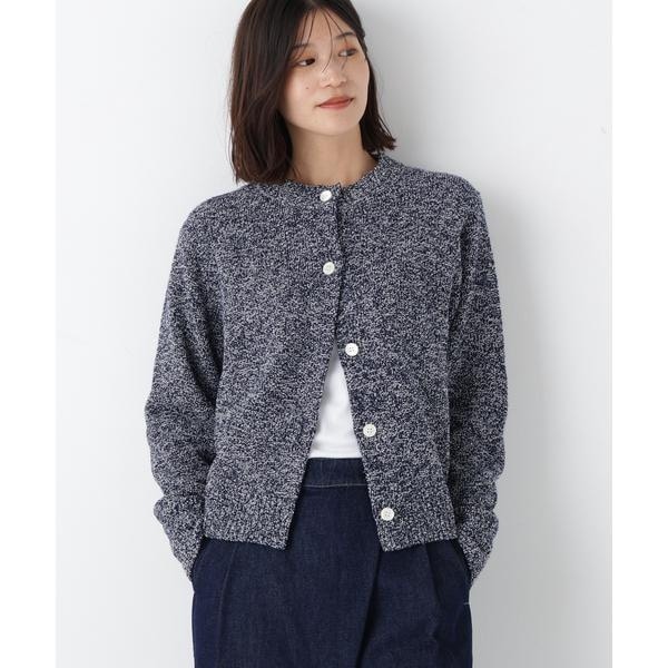 ヒューマンウーマン（human woman）/◆ＭＩＸヤーンクルーネックカーディガン