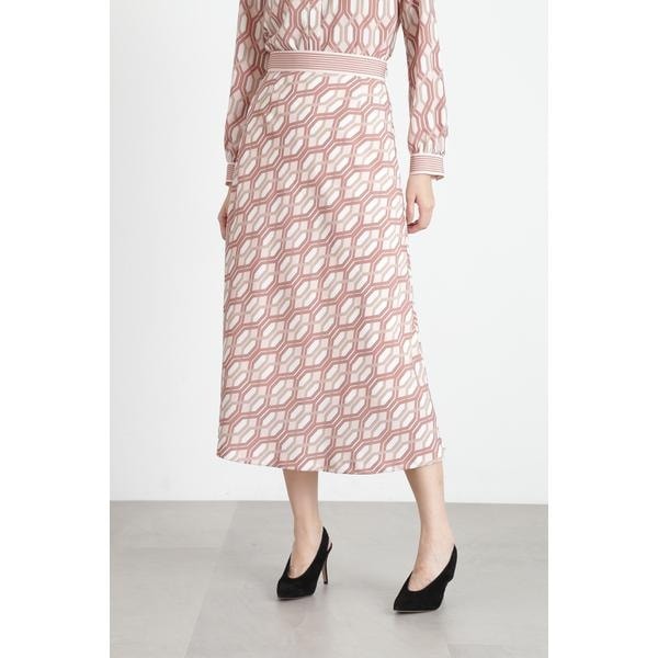 ピンキー＆ダイアン（PINKY&DIANNE）/ジオメトリックラインプリントスカート