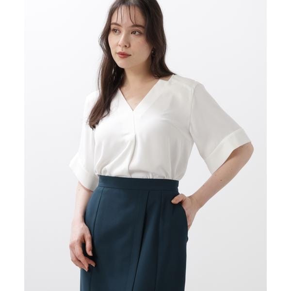 ピンキー＆ダイアン（PINKY&DIANNE）/◆ハーフスリーブＶネックブラウス