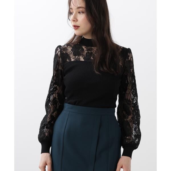 ピンキー＆ダイアン（PINKY&DIANNE）/◆レースコンビモックネックニットプルオーバー