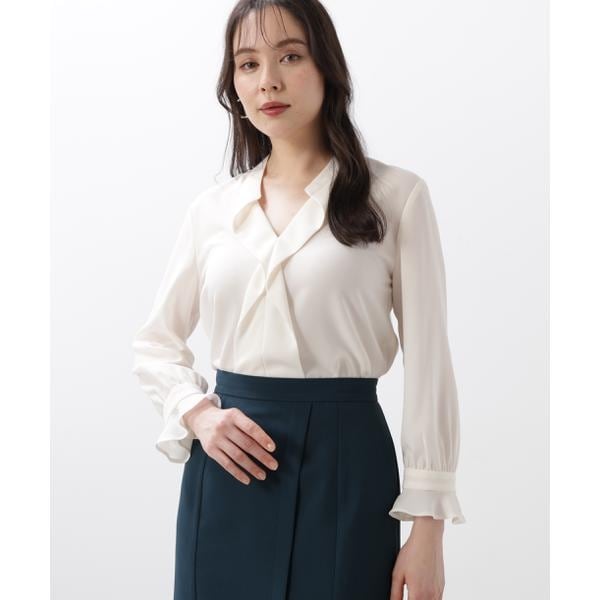 ピンキー＆ダイアン（PINKY&DIANNE）/◆バンドカラーラッフルブラウス